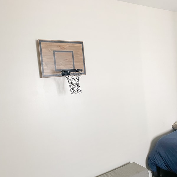 Rustic Wall Mounted Basketball Hoop Brown and Black Indoor Goal - Etsy
