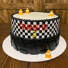 Edible Black and White Checkered Flag Cake Wraps and Strips. for Cakes ...