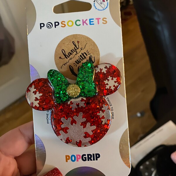 Christmas Mouse Popsocket*/keychain/badge Reel/magnet/christmas ...