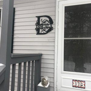 Split Letter Monogram-metal Sign-door Hanger-family Sign-housewarming ...