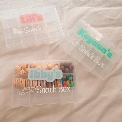 Large Personalised Snack Box Travel Snack Box - Etsy UK