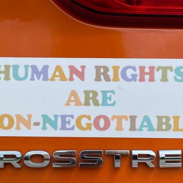 Human Rights Stickers | Human Rights Are Non-negotiable Sticker ...
