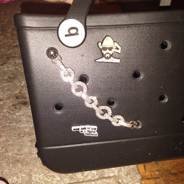 SILVER Spike Shoe Chain DANGLE Croc Charms Croc Chains Shoe Chains ...