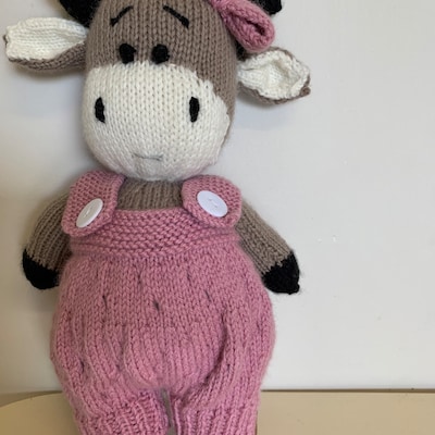 Bull Toy Knitting Pattern, Knitted Cow, Symbol of Year, DIY Soft Toy ...