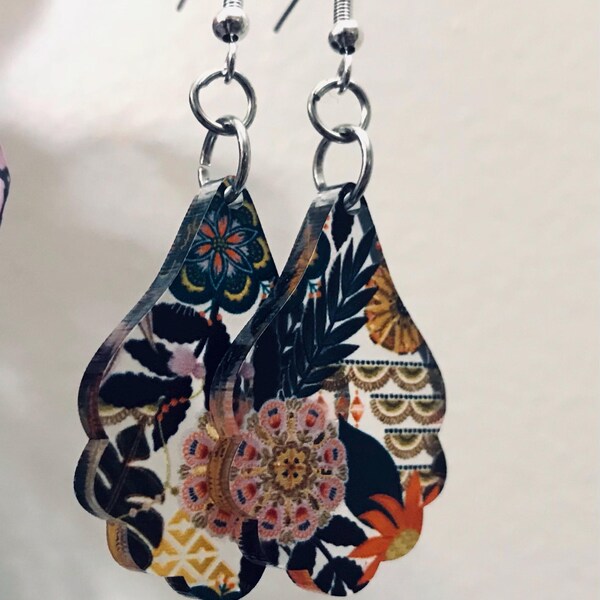 Charms, Handmade Charms for Charm Necklace, Pressed Flower Printed ...