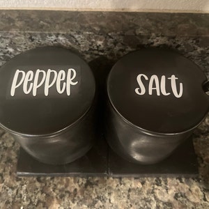 Salt & Pepper Labels | DECAL ONLY - Etsy