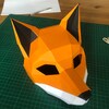 Fox Mask DIY Low Poly Animal Papercraft PDF Template Halloween Decor - Etsy