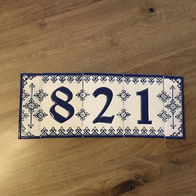 Handmade Ceramic House Number Tiles MARIGOLD Large Size - Etsy