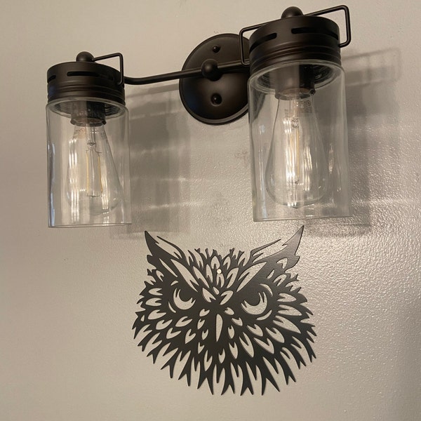 Cute Owl Decor, Owl Themed Decor, Child’s Room Decor, Rustic Metal Wall ...