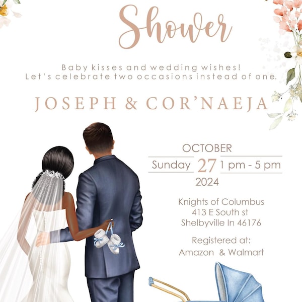 Triple Baby Shower Invitation for Coworkers or Friends, Stork Joint ...