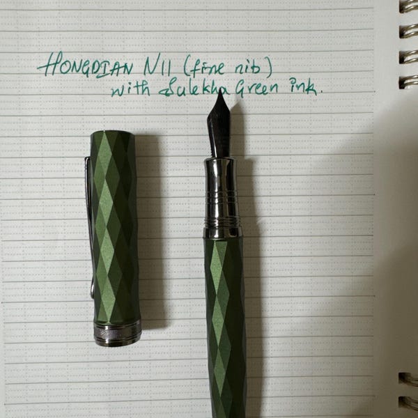 Hongdian N11 Fountain Pen Metal Polygon Converter Pen, Iridium EF/F Nib ...