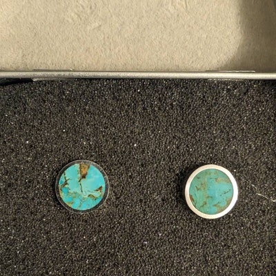 Silver and Solid Turquoise Handmade Large Plugs Gauges Size 6g to 1 1/4 ...