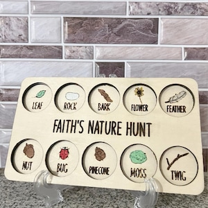 Nature Scavenger Hunt Board SVG | Personalised Nature Hunt Tray SVG ...