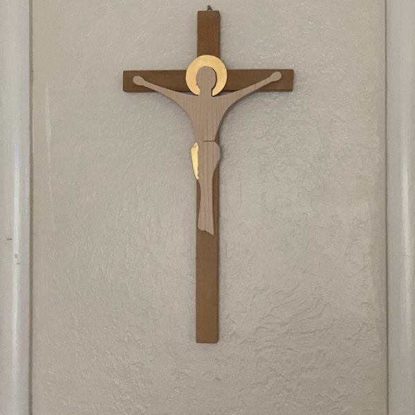Modern Wooden Wall Cross With Jesus Crucifix,religious Catholic ...