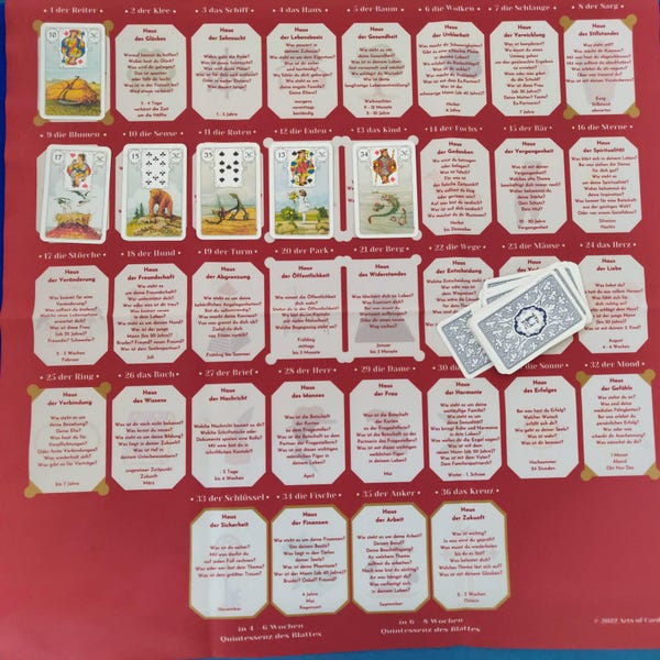 Lenormand Learning Card Set for Beginners and Advanced 8x4+4 Easy to ...