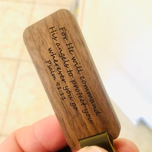 Engraved Wood Key Chain - Custom Keychain Gift for Home Car Office ...