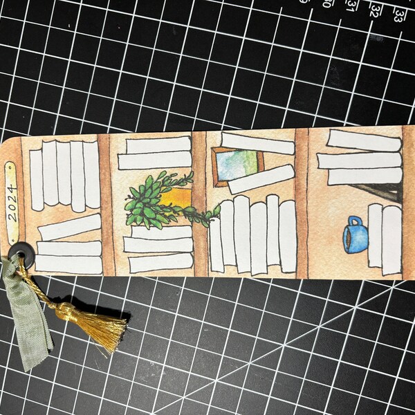 Bookshelf Bookmark Tracker, Reading Tracker Bookmark, Cozy Bookmark ...