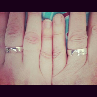 Nurse Heartbeat Ekg Couple Promise Rings Ecg Registered Nurse ...