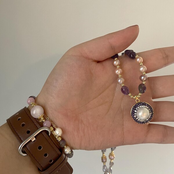 Monet Garden Enamel Blue and Adjustable Ring Size US6-8, Flower Pearl ...