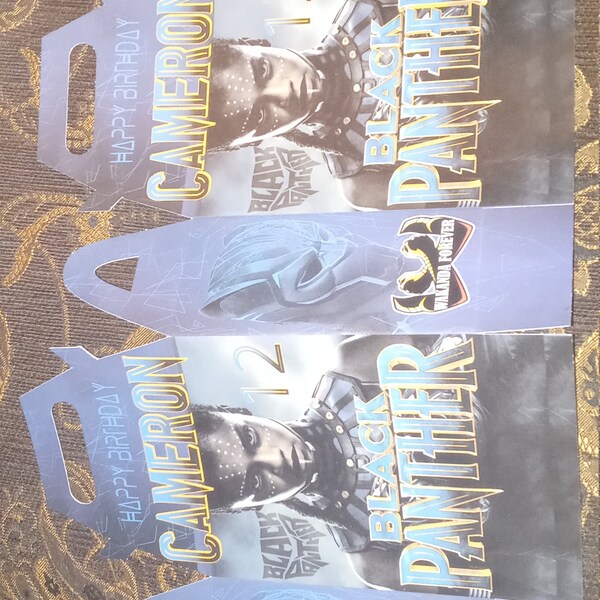 Black Panther Custom Party Favor Box, Black Panther for Boys or Shuri ...