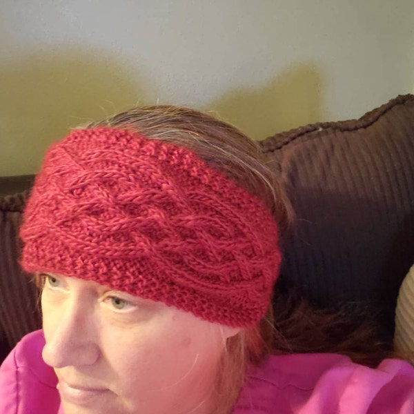 Cabled Headband Knitting Pattern Pdf Knit Headband Original Celtic
