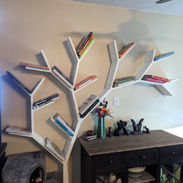 Unique Rustic, Tree Bookcases, Tree Branch Bookshelves, Book Stand ...