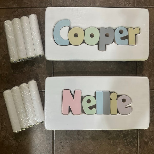 Personalized Puzzle Stool White Finish. - Etsy