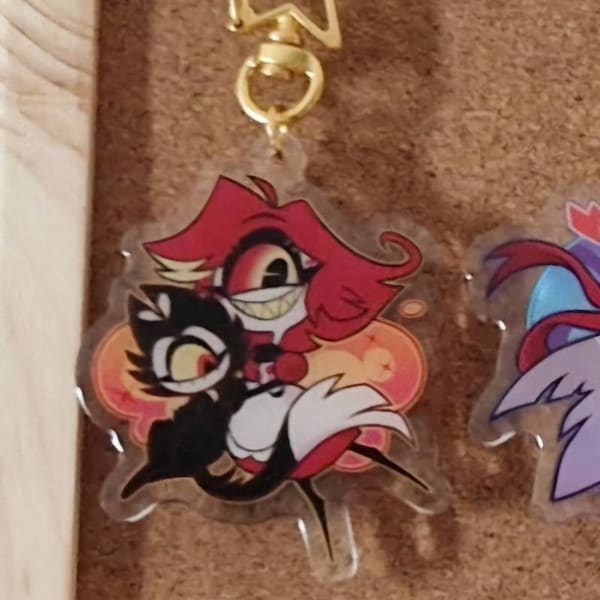 Helluva Boss Acrylic Epoxy Keychains Blitz Stolas Moxxie Millie ...