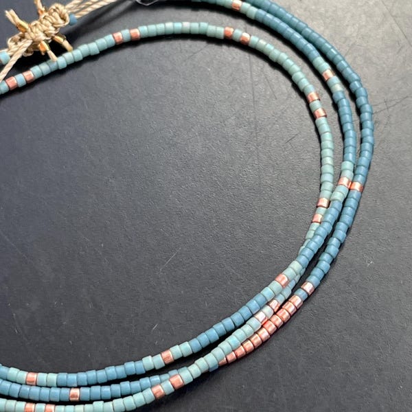 Colorful Beaded Necklace,boho Glamour Seed Bead Necklace, Multi Color ...