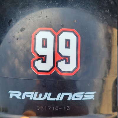 Custom 1 1/2 Inch Individual Helmet Numbers Dye Cut for Each - Etsy