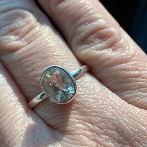 Rare Meteorite Gemstone Ring, 925 Sterling Silver, Meteorite Ring ...