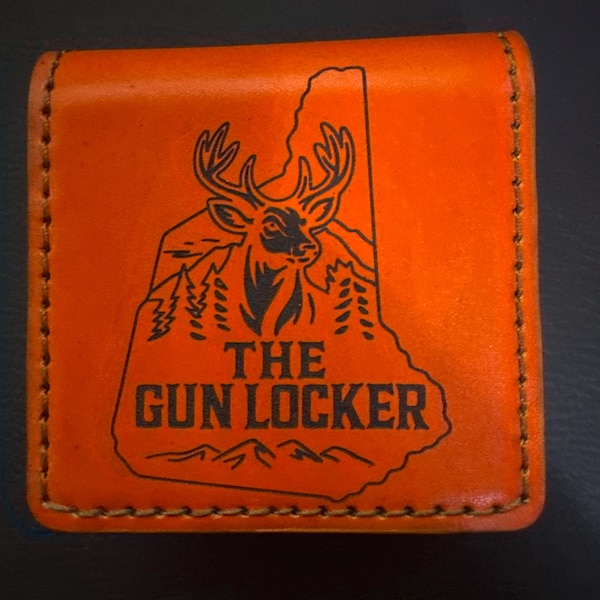 Personalized Leather Square Business Card Holder 2.5x2.5 in Custom ...