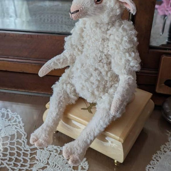 Plush Sheep Art Doll, Ram, Teddy Sheep, Plush Sheep, Stuffed Animals ...