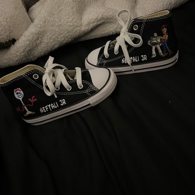 Toy Story Converse, Buzz Woody Forky, High Top Sneakers, Many Colors - Etsy