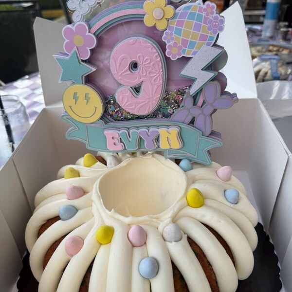 Girl Birthday Cake Topper - Girl Birthday - Girl Checkered Cake Topper ...