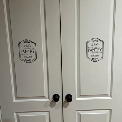 Custom Pantry Decal Custom Pantry Sticker Customizable Pantry Door ...