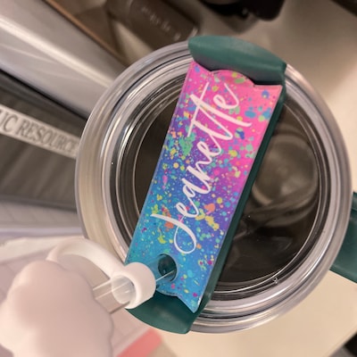 Stanley Name Tag Glitter, Personalized Name Plate for Stanley Tumblers ...