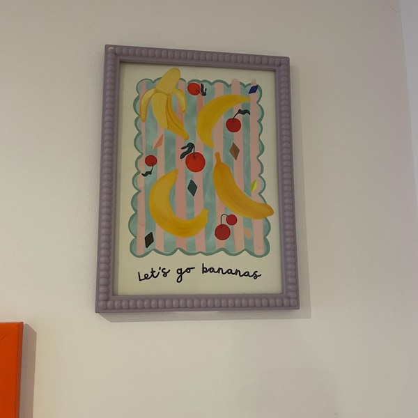 Let’s Go Bananas, Children’s Wall Art, Kids Cute Art, Sweet Nursery ...