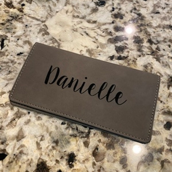 CHOOSE YOUR DESIGN! Monogrammed Checkbook Cover, Checkbook Wallet ...