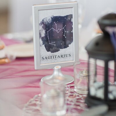 Starry Night Table Numbers, Constellation Table Numbers Celestial Table ...