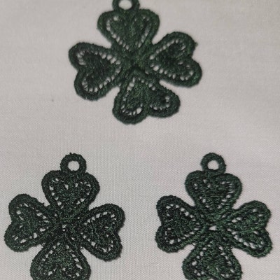 FSL Earrings and Pendant Shamrocks Lucky Machine Embroidery Design Free ...
