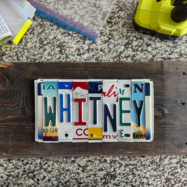 Professionally Cut License Plate LETTERS and Numbers From Real Plates ...
