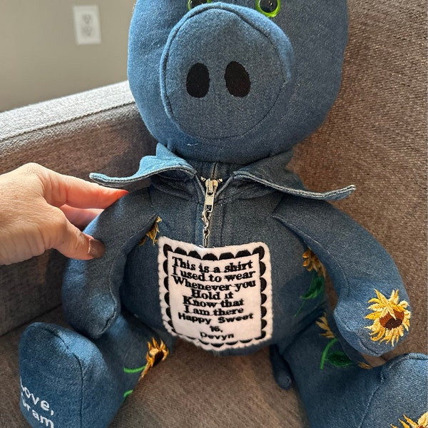 Memory Pig Made From a Loved Ones Clothing - Etsy
