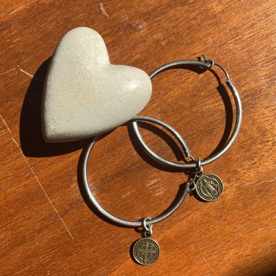 Rocker Cross Stud Earrings, Medieval Cross, Dangle Cross, Gothic Cross ...