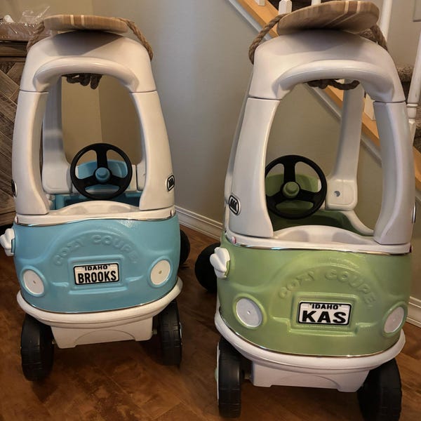 Personalized Toy License Plate Set for Cozy Coupe: Custom Ride-on Car ...
