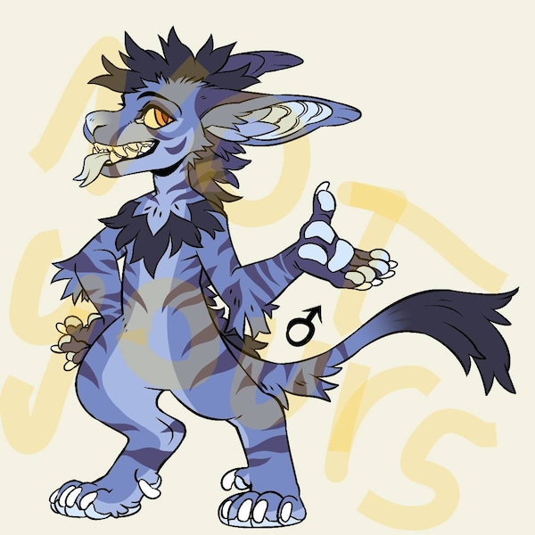 Natural Colored Female Girl AWD African Wilddog Dog Hyena Yeen Fursona ...