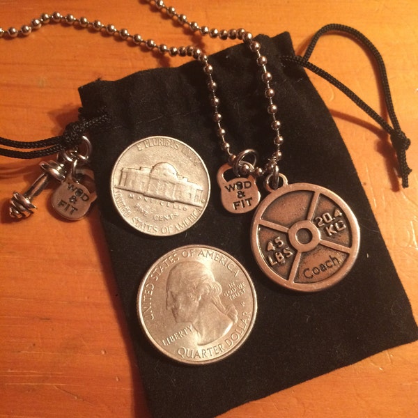 Gym Custom Necklace Weight Plate 45lbs · Gym Gifts · Fitness Gift ...