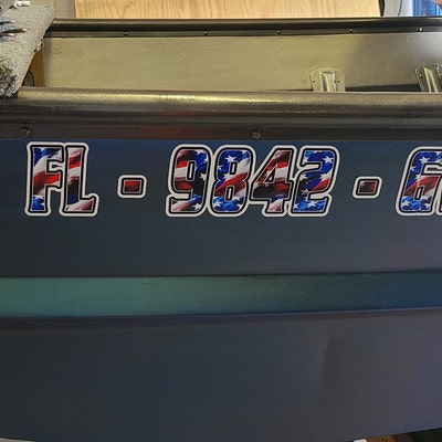 4 Inch Tall Racing Numbers Vinyl Decals Stickers MX ATV Boat Car Truck ...