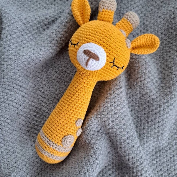 Set of 2 Crochet Rattles Pattern Baby Rattle Amigurumi Pattern Crochet Giraffe Pattern Crochet ...