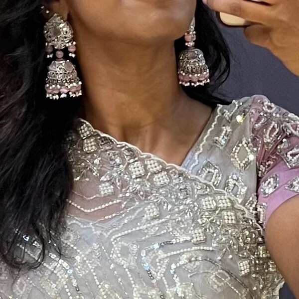 Faux Kundan Clear Pearl Choker Set Earring/ Tikka/ Tikli/ Indian ...